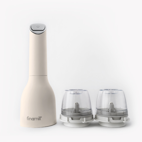 Finamill - Spice Grinder White Gloss Plus 2 FinaPods PRO Plus – Cream ...